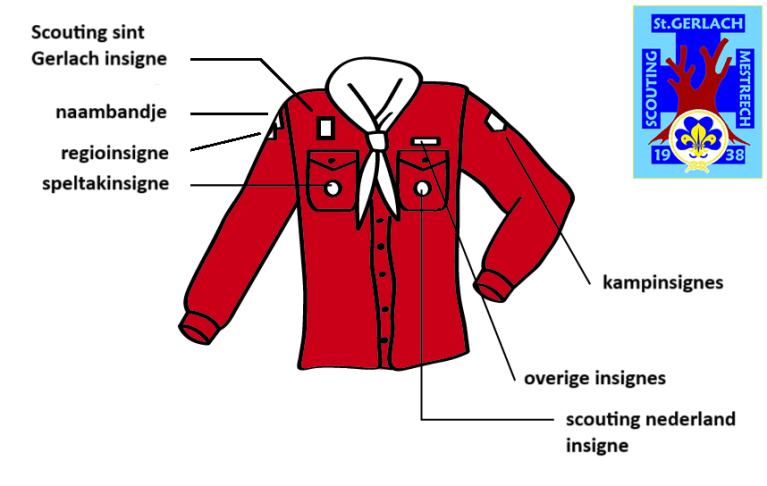 blouse en insignes – Scouting Sint Gerlach